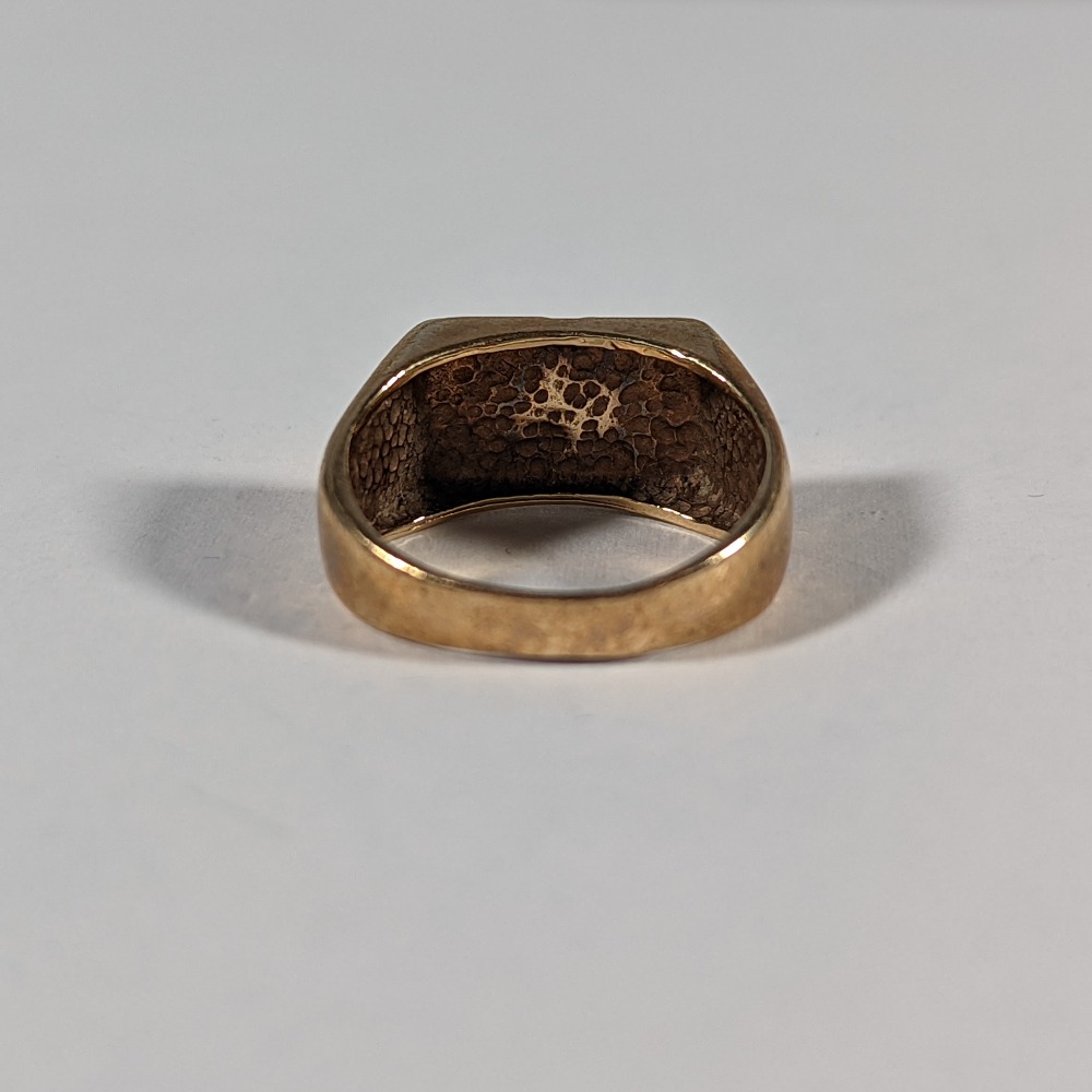 Pre-owned 9ct Gold Union Jack Signet Ring Size R1/2 - Own4Less